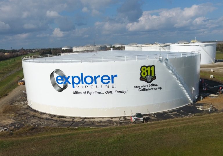 EXPLORER PIPELINE BUILDING 28,000 BARREL WATER TANK IN HARRIS COUNTY ...